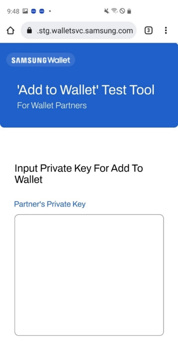 'Add to Wallet' Test Tool | Samsung Developers